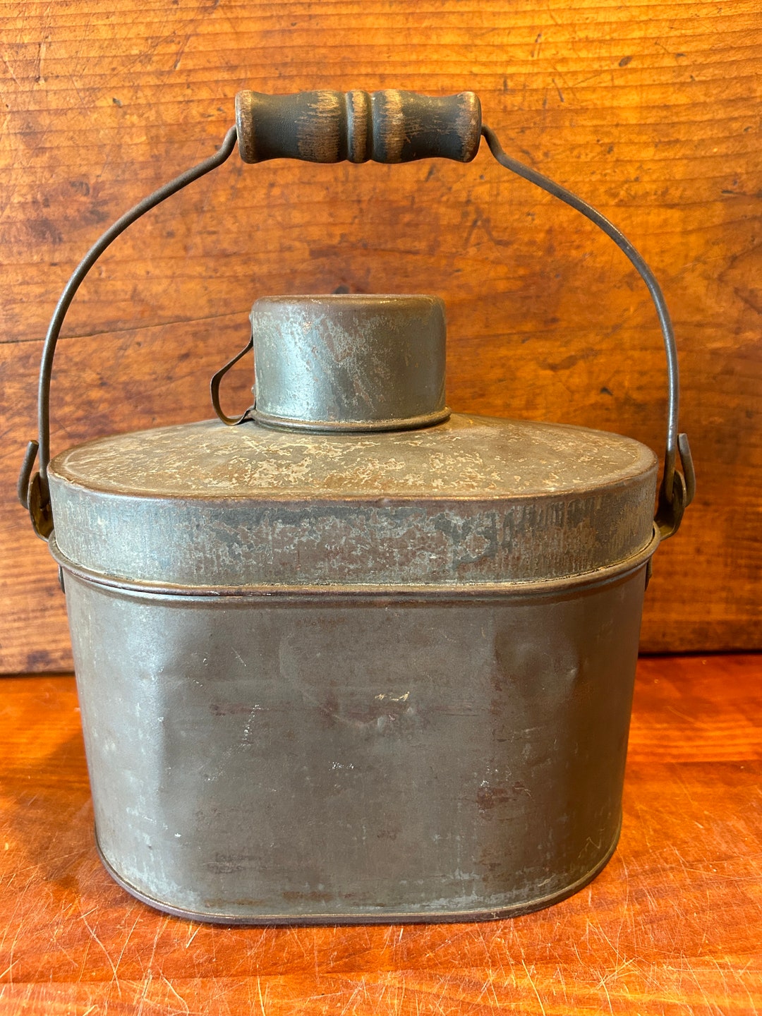 Antique Coal Miner's Lunch Pail, Antique Metal Lunch Box, Metal Lunch ...