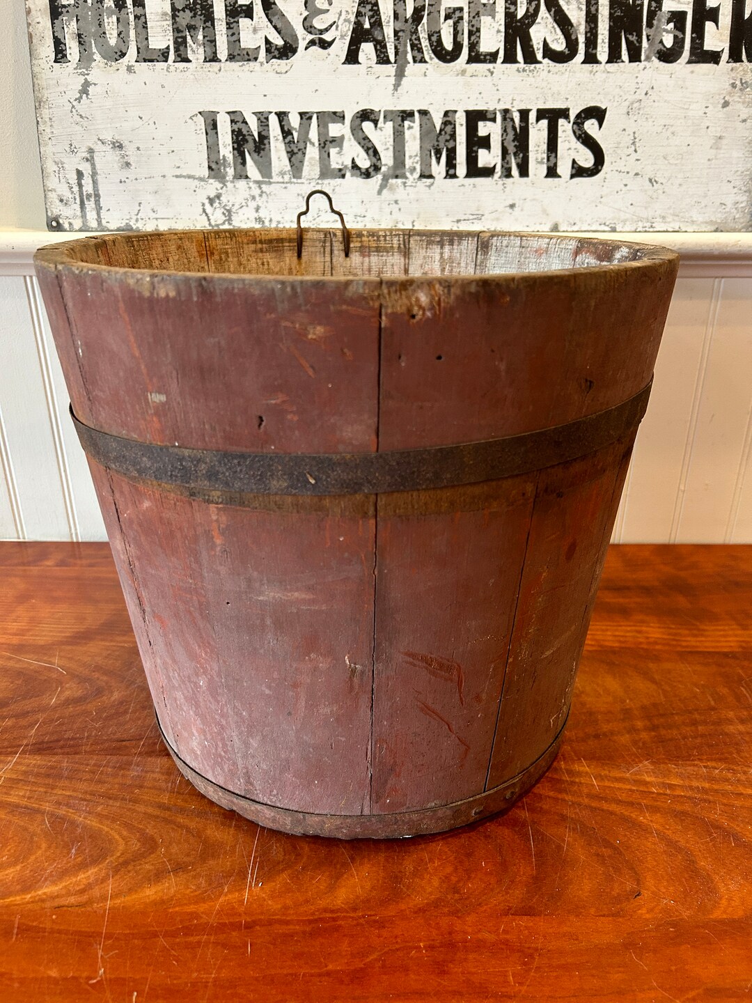 Wooden Bucket Stave Primitive Bucket Sap Bucket Sugar Bucket Original ...