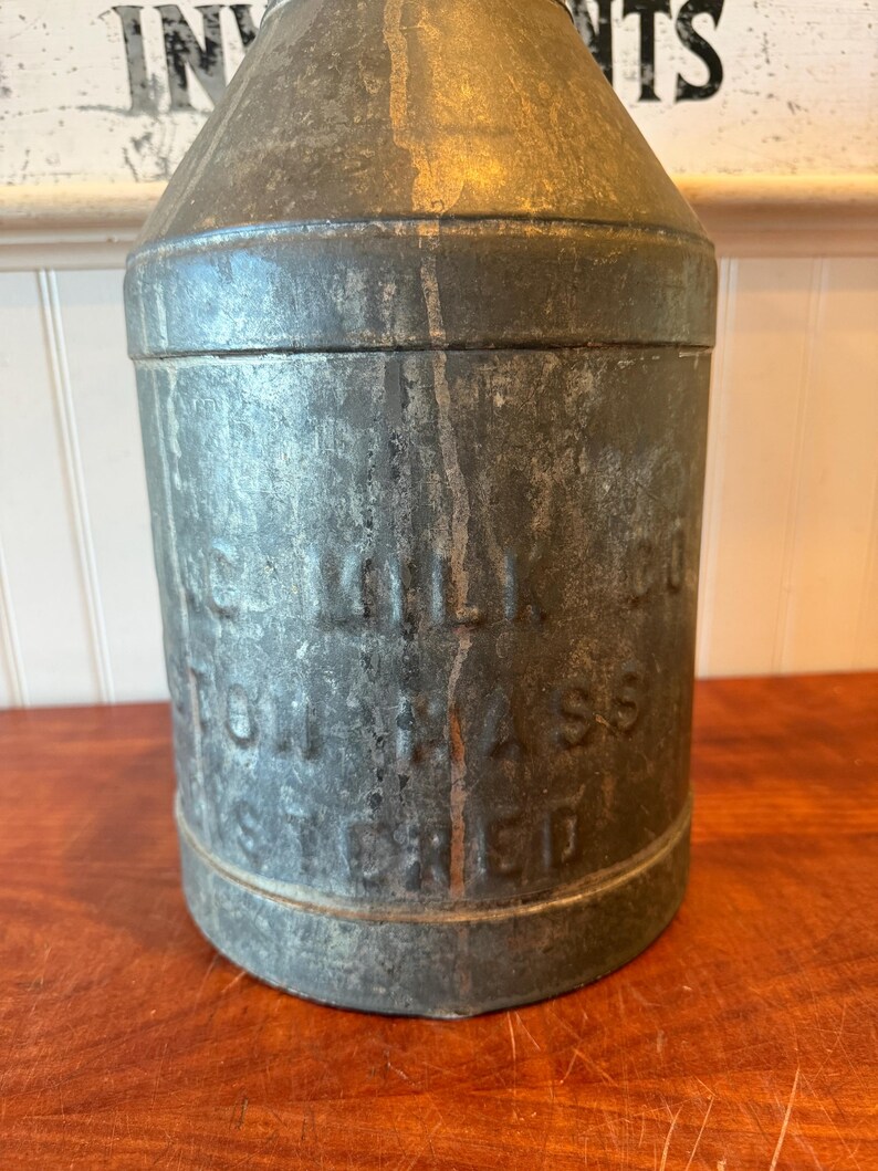 Vintage Whiting Milk Can – Boston, MA Galvanized Cream Container With ...