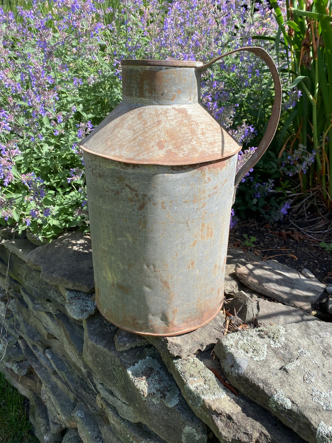 Vintage Galvanized Tin Water Can / Milk Pail - Etsy