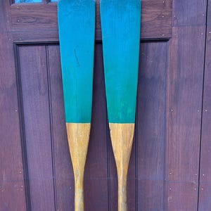 Vintage Wooden Oars - Pair of Vintage Oars Row Boat Oars Vintage Wood ...