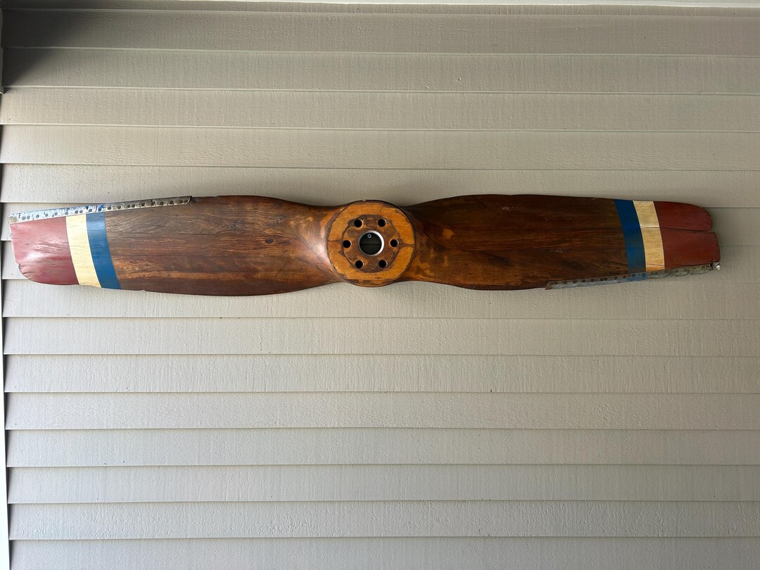 Antique Wooden Airplane Propeller – Authentic 1928 Solid Wood Propeller ...