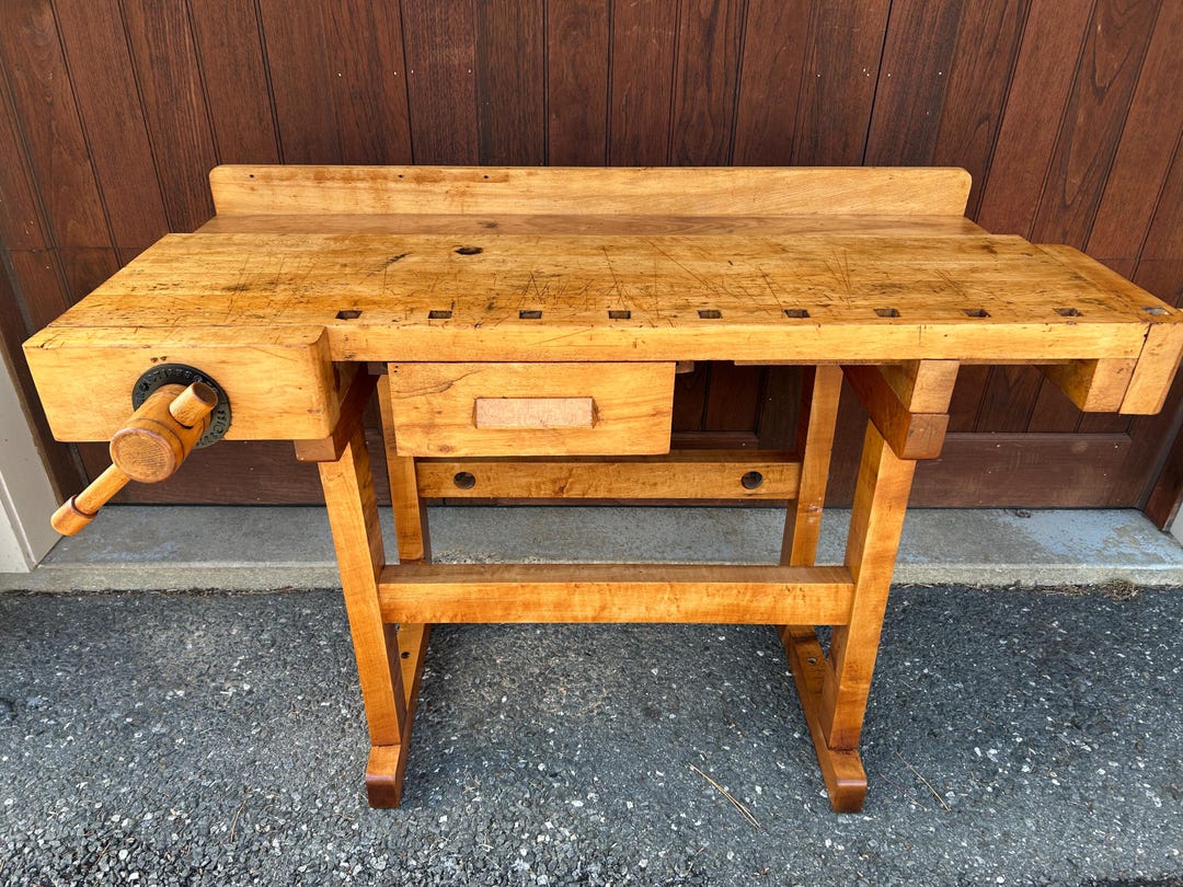 Antique Carpenters Workbench, Antique Wooden Workbench Cabinet ...