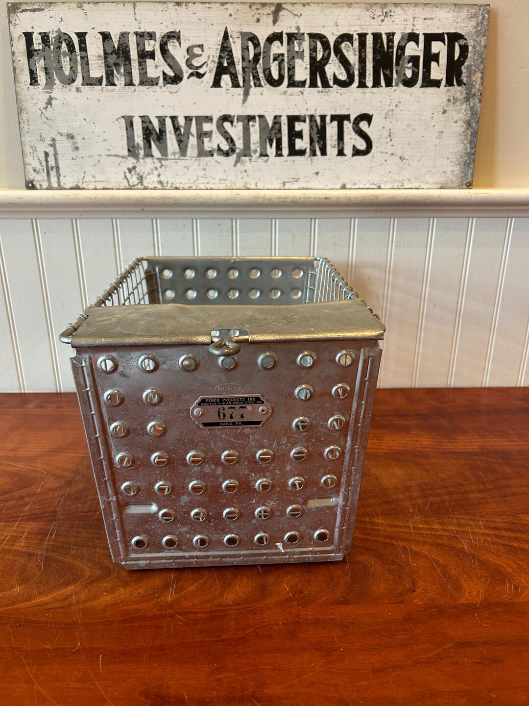 Vintage Locker Basket - 677 - Gym Locker Penco Products Wire Basket ...