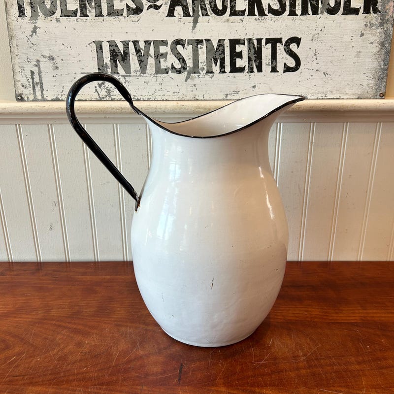 Enamel Pitcher - Etsy