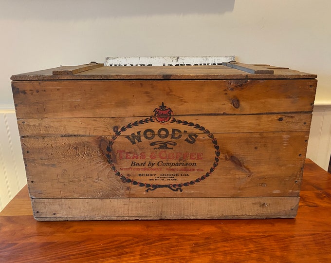 Wooden Crate - Woods Teas and Coffee Boston Massachusetts Huge Crate ...