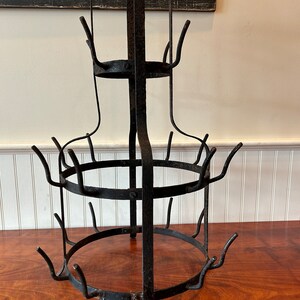 Vintage French Wrought Iron Bottle Drying Rack - Etsy