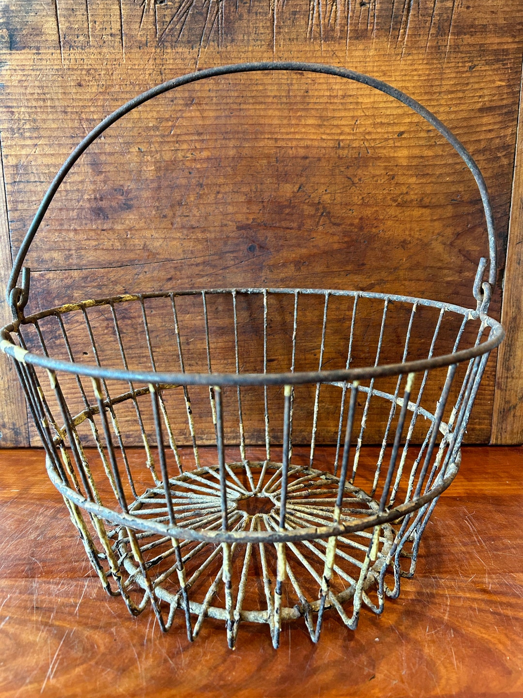 Antique Clam Basket Metal Egg Basket Vintage Clamming Basket Vintage ...