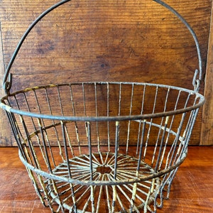 Antique Clam Basket Metal Egg Basket Vintage Clamming Basket Vintage ...