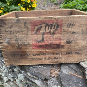 Vintage Wooden Crate Wood Crate Seven up Beverage Crate Box - Etsy