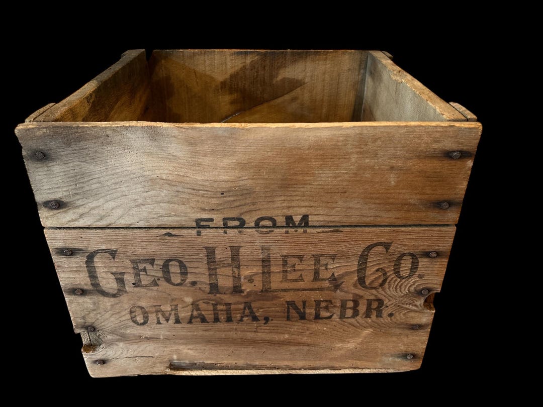 Antique George H. Lee Co. Wooden Shipping Crate | Omaha Nebraska ...