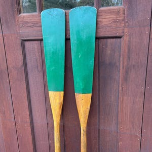 Vintage Wooden Oars - Pair of Vintage Oars Row Boat Oars Vintage Wood ...