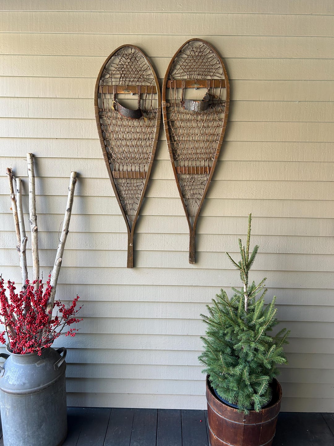 Vintage Snow Shoes Vintage Snowshoes Winter Sports Snowshoes Cabin Home ...