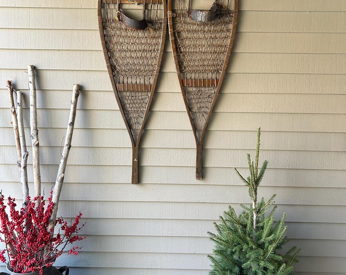 Vintage Snow Shoes Vintage Snowshoes Winter Sports Snowshoes Cabin Home ...