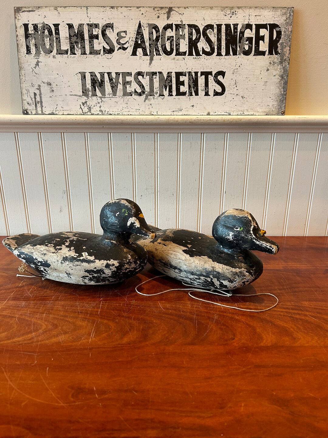 Vintage Duck Decoy Set of Two Handmade Duck Decoy Wooden Duck Decoy ...