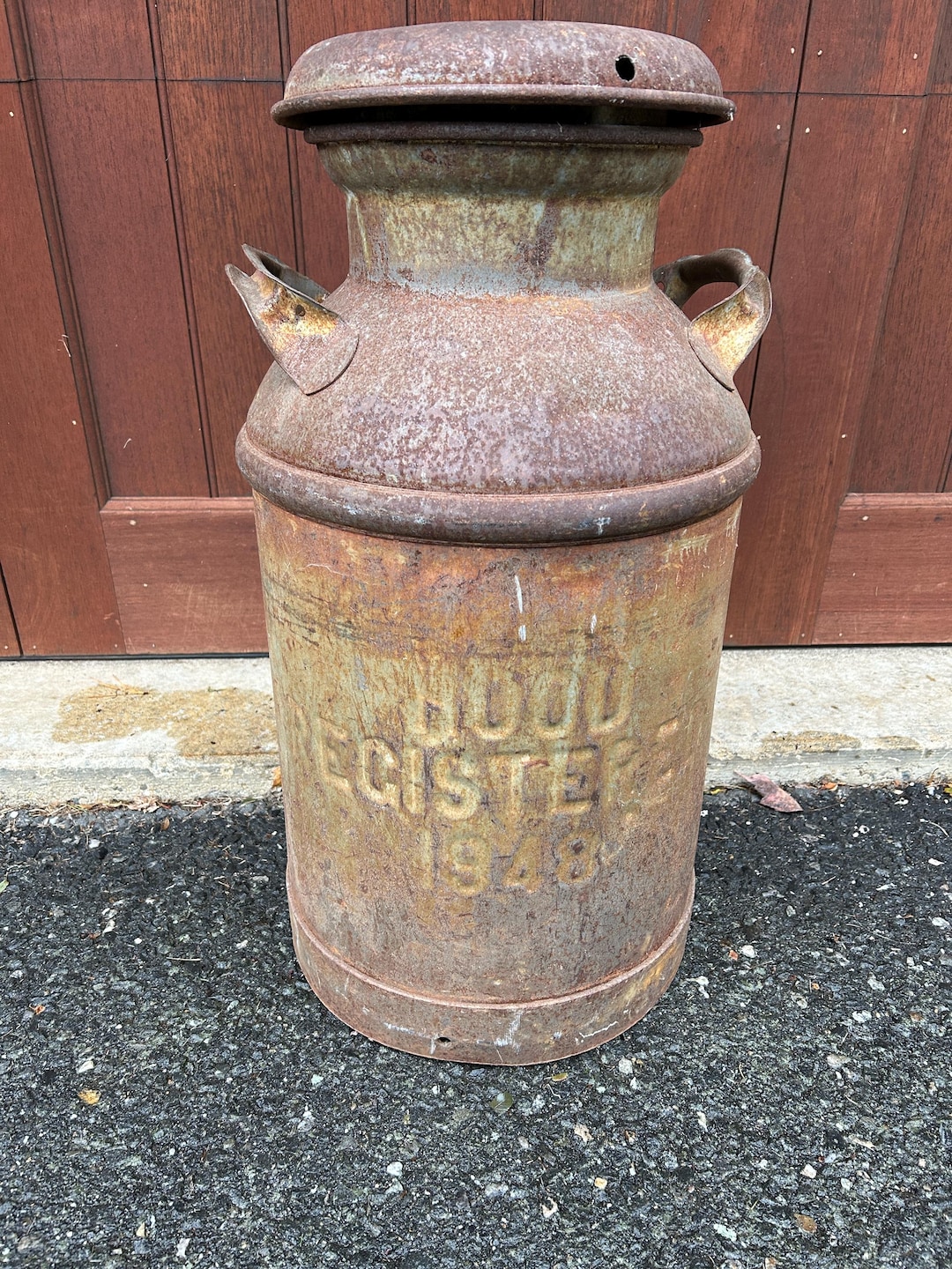 Vintage Full Size Milk Can Hood Dairy Farm New England 1948 Milk Can ...