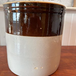 Vintage Stoneware Crock Antique 2 Gallon Stoneware Glazed Crock Burley ...