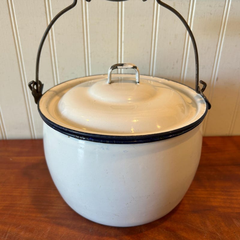 White Enamelware - Etsy