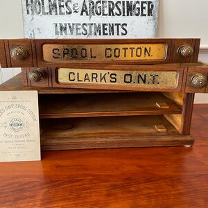 Antique Spool Cabinet Clark Spool Cabinet Two Drawer Spool - Etsy