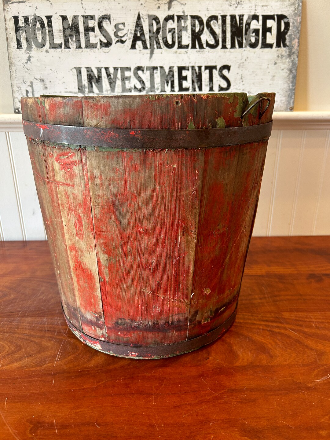 Wooden Bucket Stave Primitive Bucket Sap Bucket Sugar Bucket Original ...