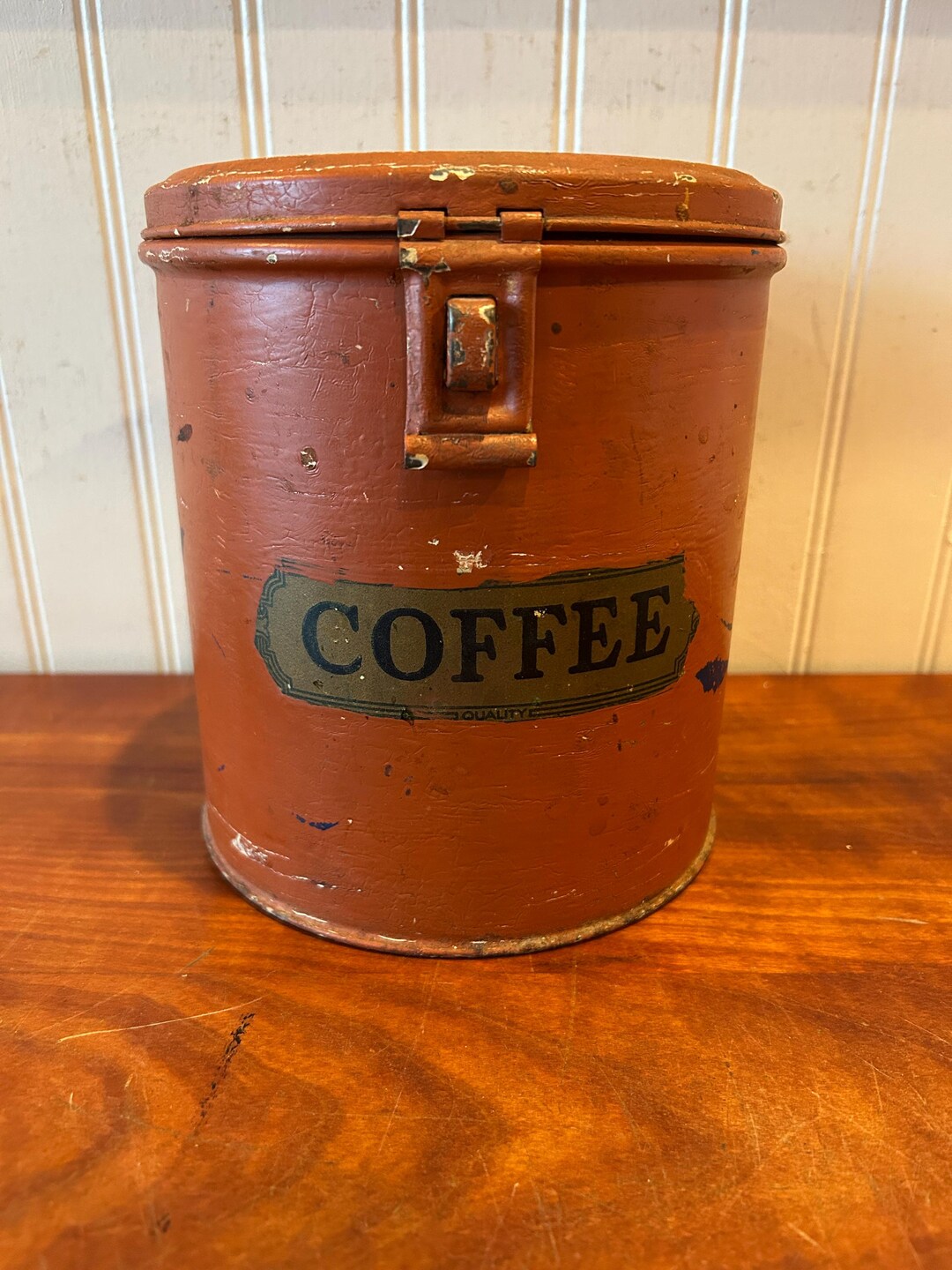 Vintage Canister Coffee Tin Farmhouse Decor Coffee Canisters Farmhouse ...