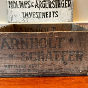 Vintage Beer Crate - Arnholt Schaefer - Pre-prohibition Beer Crate ...