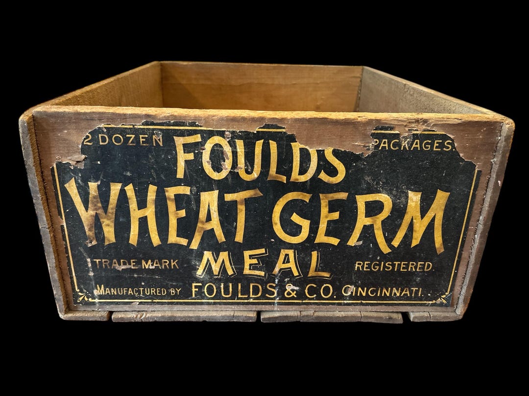 Antique Foulds’ Wheat Germ Meal Wooden Crate | Early 20th Century ...