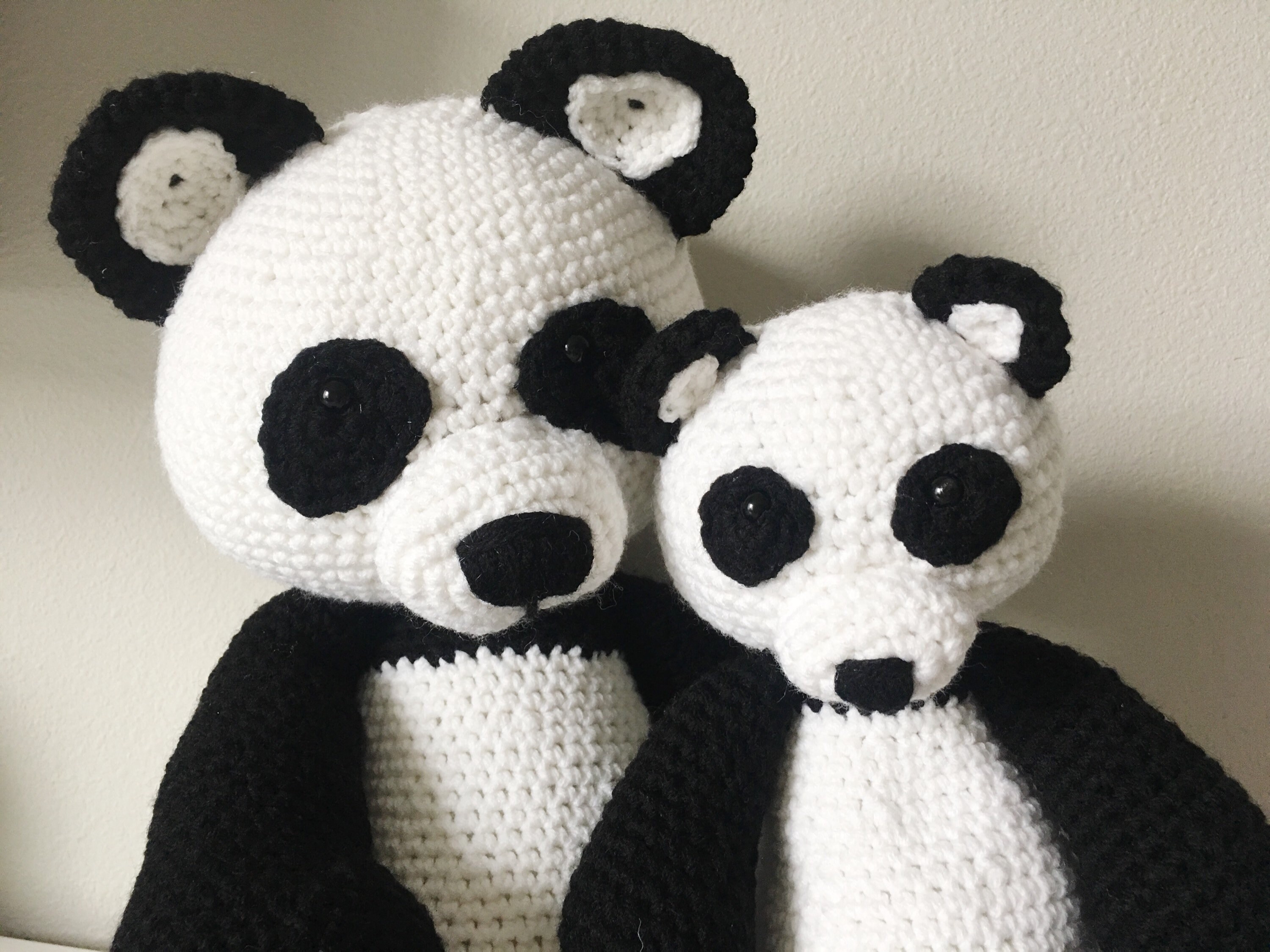 Panda large and Small Crochet Handmade Toys | Etsy