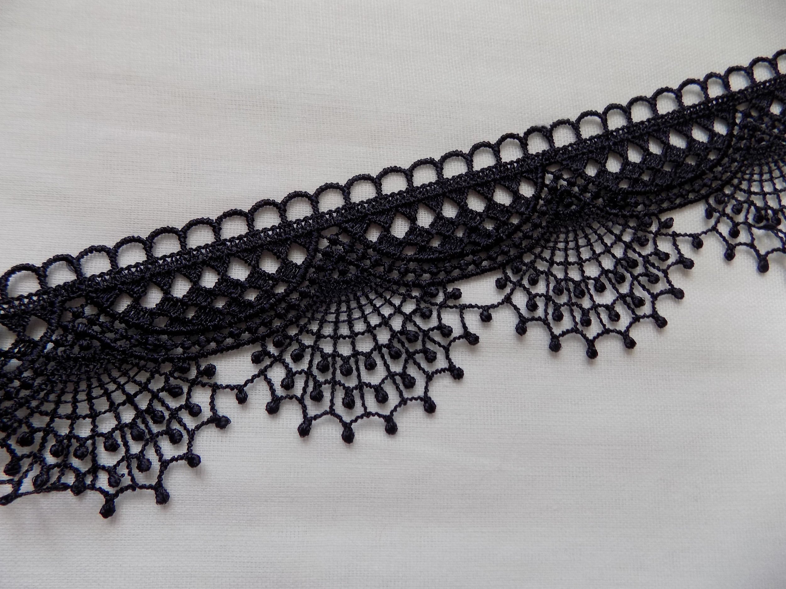 Dark Navy Blue Venice Lace Trim Cobweb Spider Lace by the - Etsy
