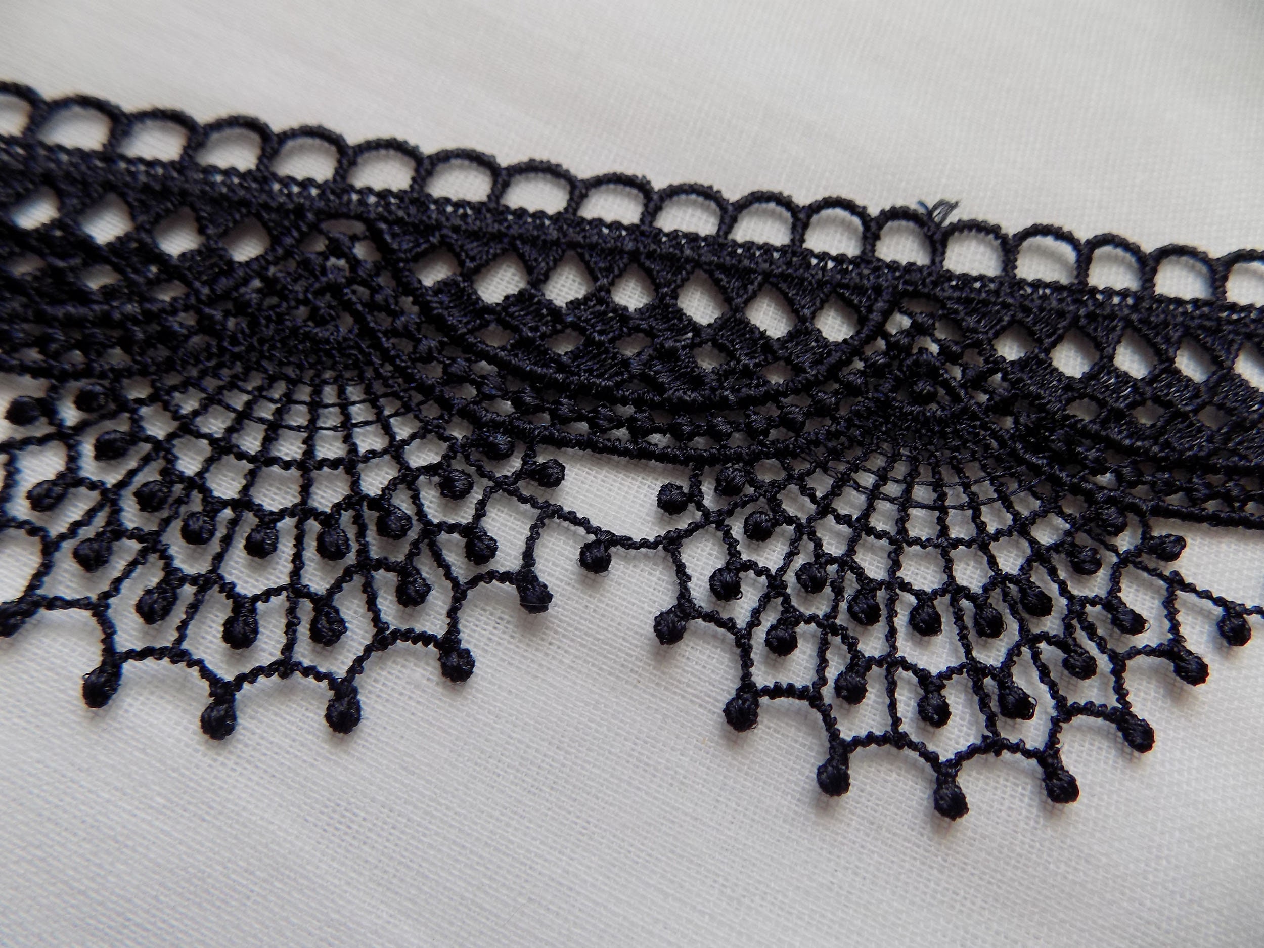 Dark Navy Blue Venice Lace Trim Cobweb Spider Lace by the - Etsy