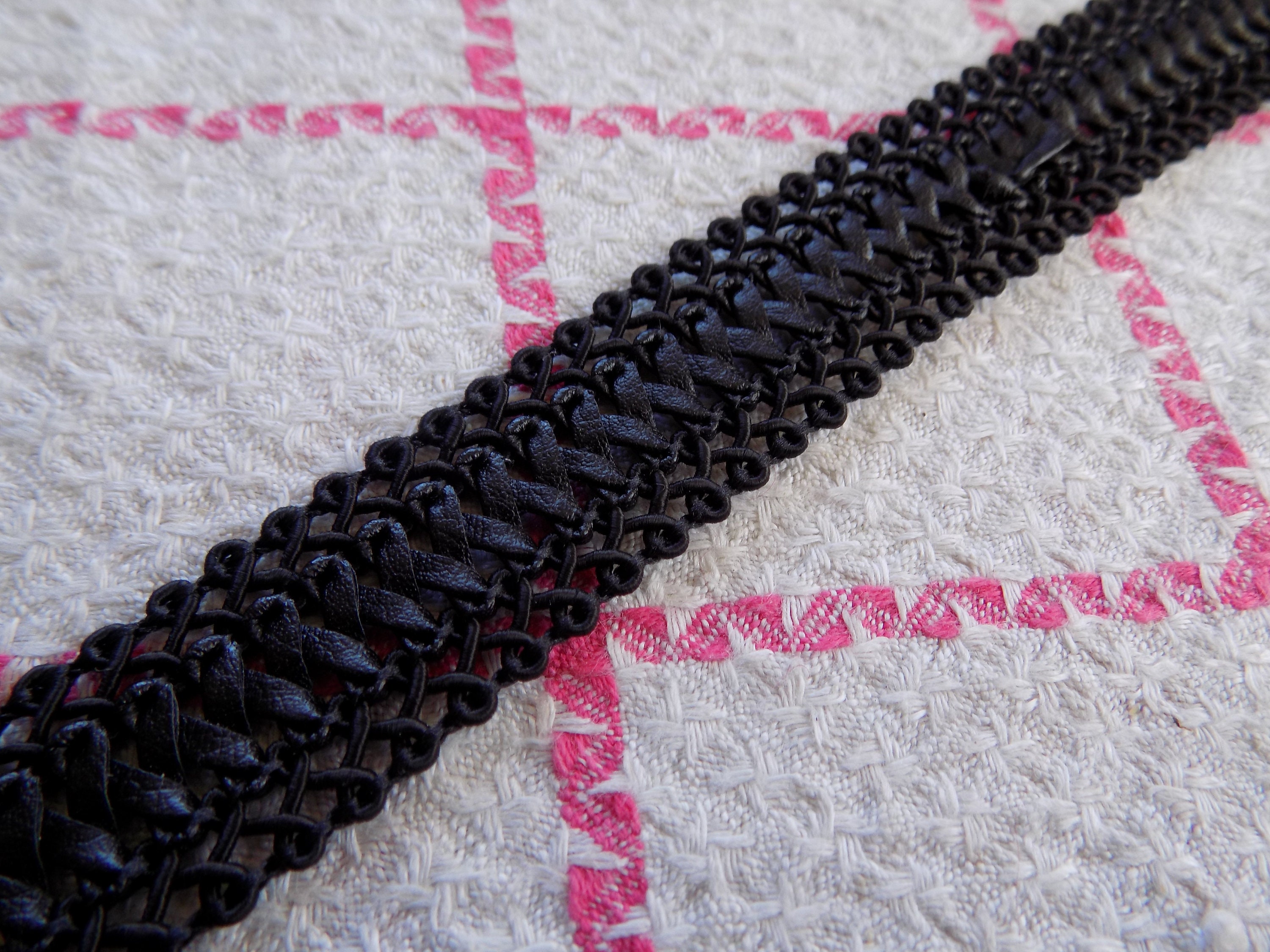 Black Faux Leather Ribbon PU Trim Plaited Faux Leather Tape - Etsy