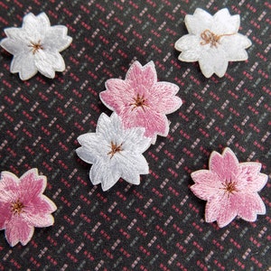 Set of 5 Cherry Blossom Patches, Sakura Sew on Applique - Etsy