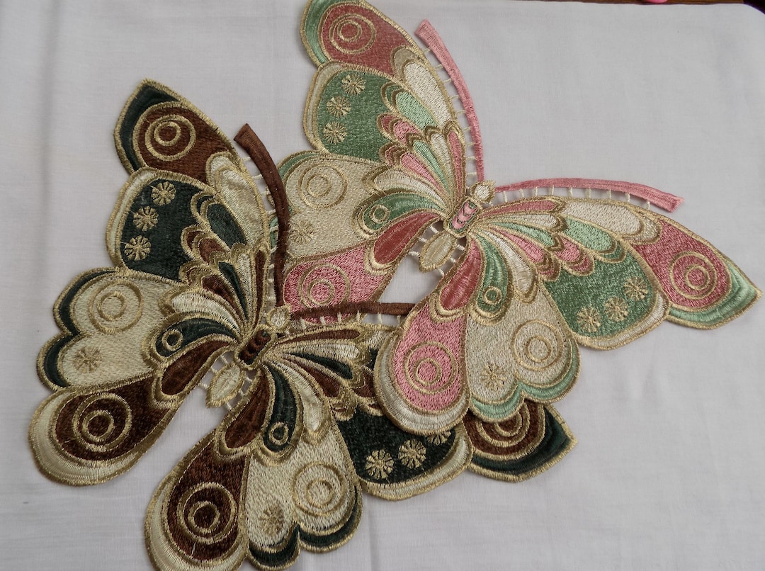 Extra Large Butterfly Applique, 35 Cm Wide, Pink and Brown Butterfly ...
