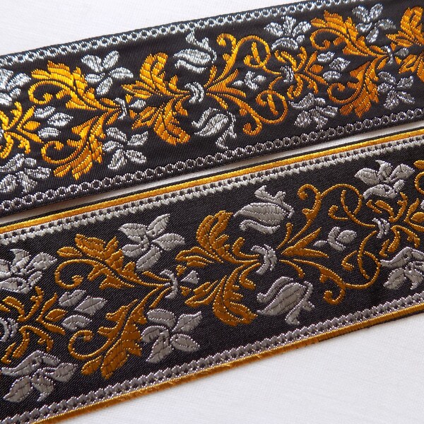 Black Jacquard Trim - Etsy