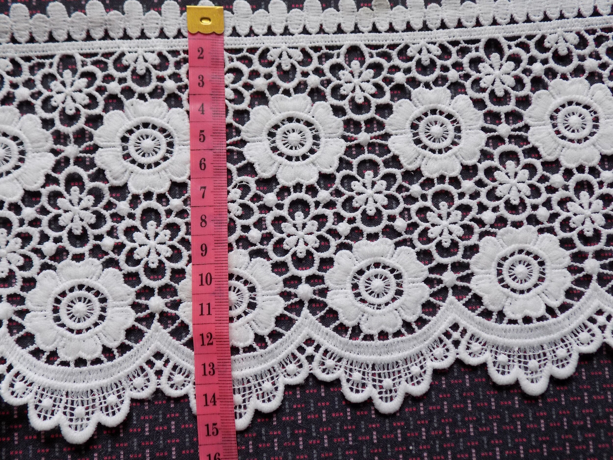 White Venice Lace Trim by the yard 5 inches Floral lace trim | Etsy