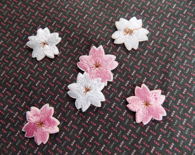 Set of 5 Cherry Blossom Patches, Sakura Sew on Applique - Etsy