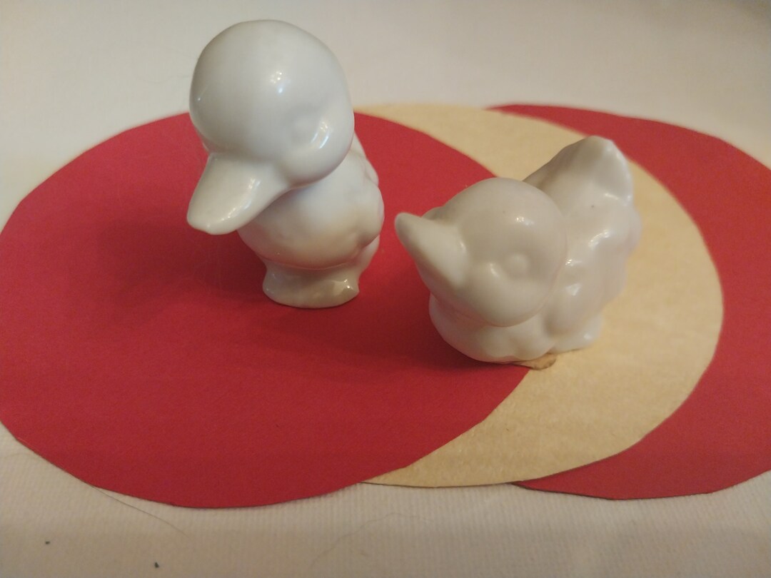 Set of Two Small Duck Figurines - Etsy