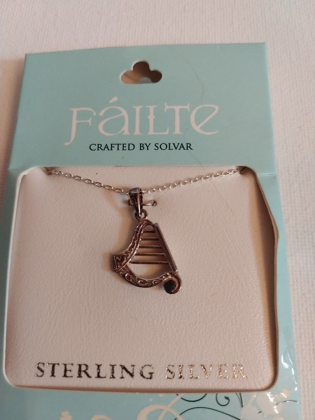 Sterling Silver Irish Harp Pendant - Etsy