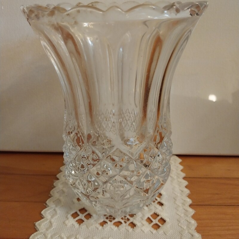 Cut Glass Vase - Etsy