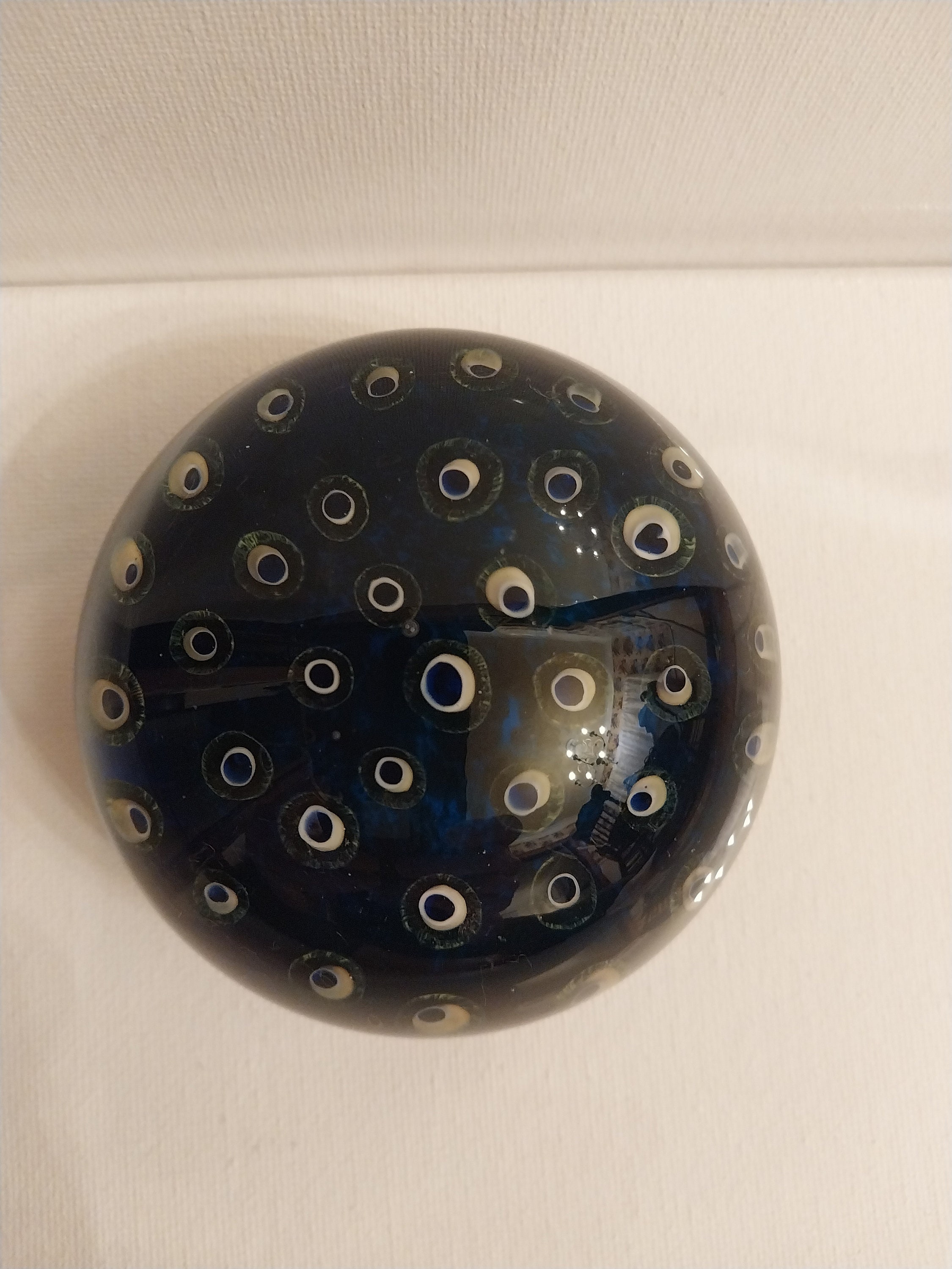 Blue Glass Paperweight - Etsy