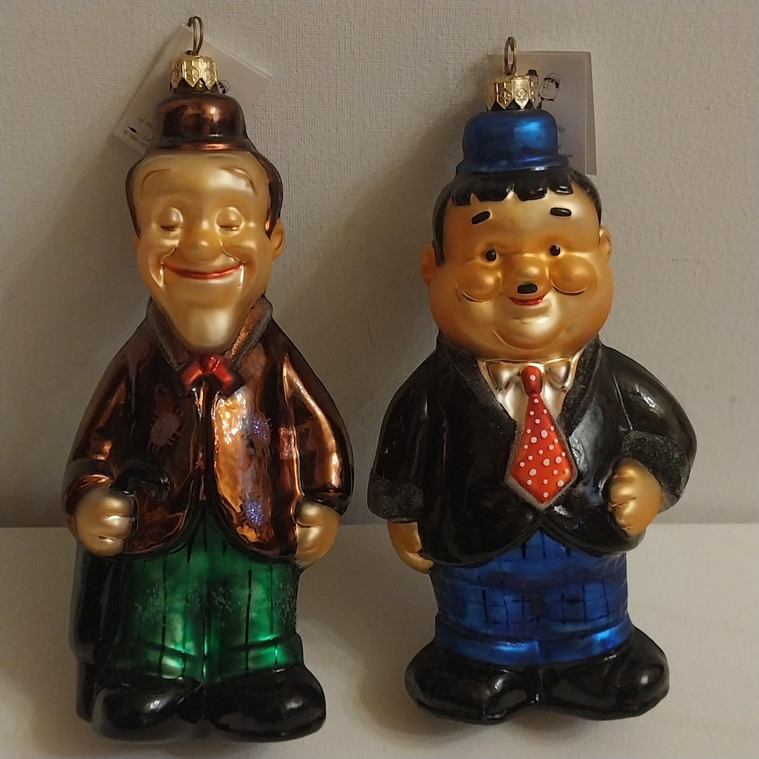 Christopher Radko laurel and Hardy Ornament Set - Etsy