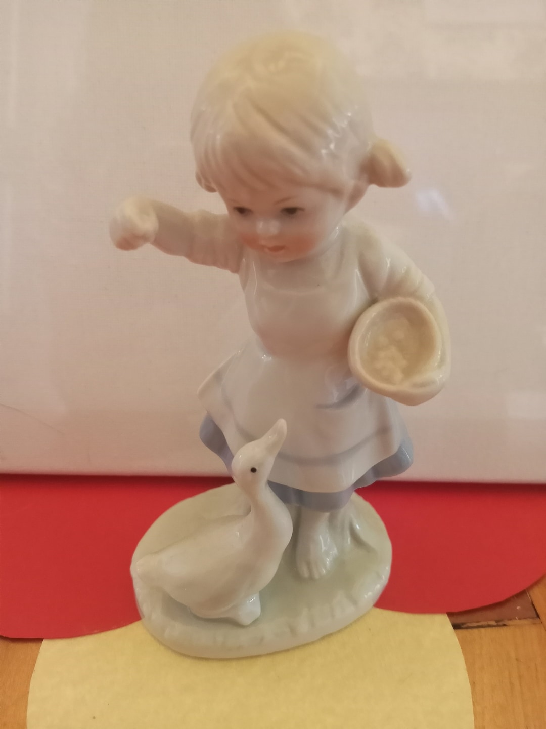 Girl Feeding Goose Figurine - Etsy