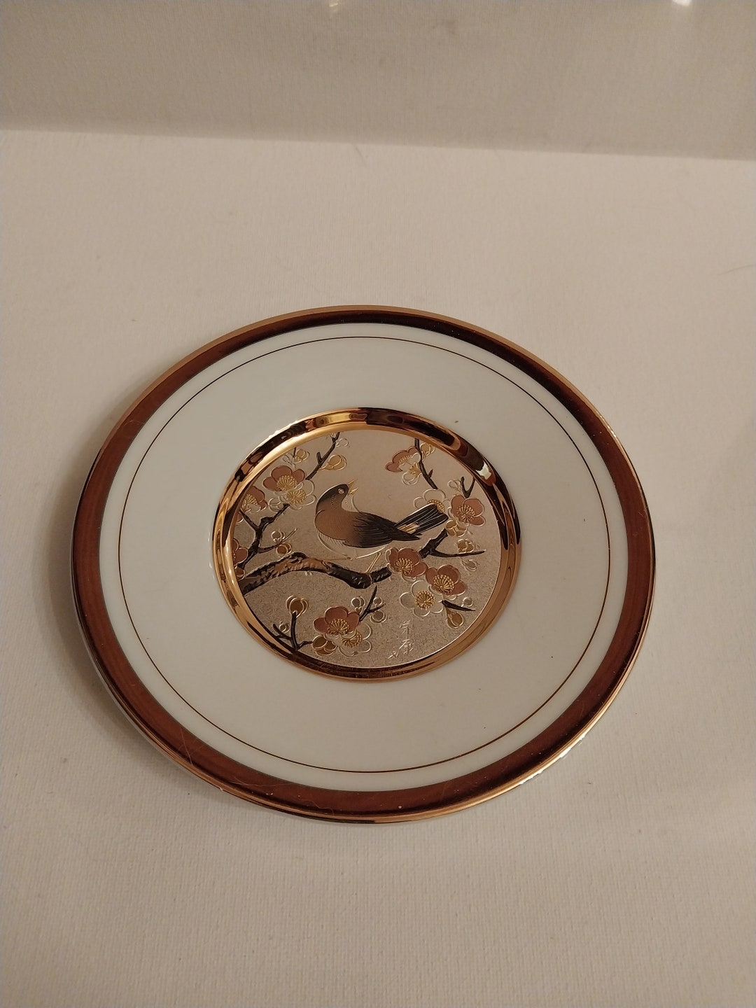 The Art of Chokin Songbird Plate - Etsy