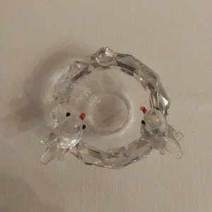 Vintage Crystal Bird Bath - Etsy