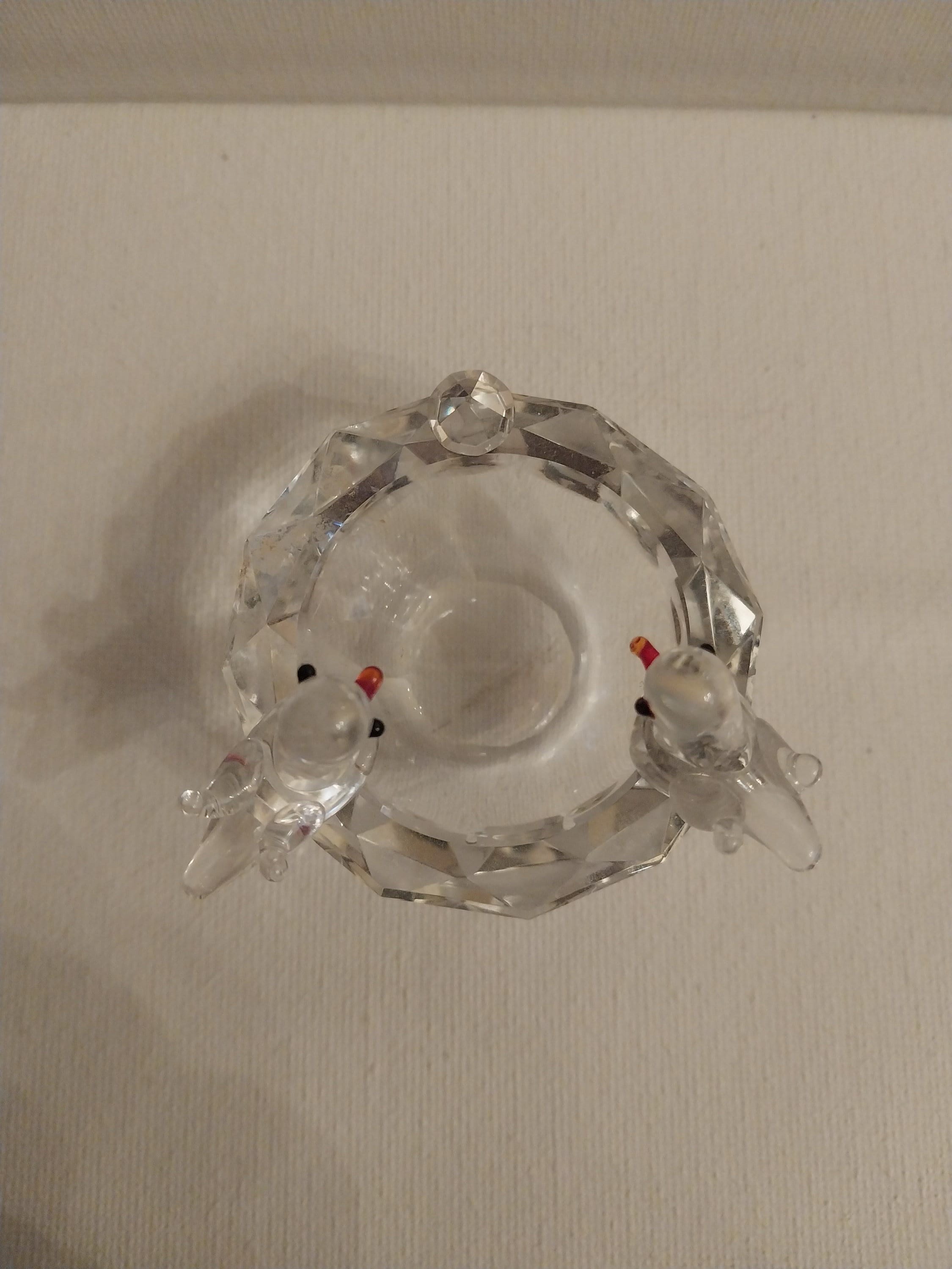 Vintage Crystal Bird Bath - Etsy