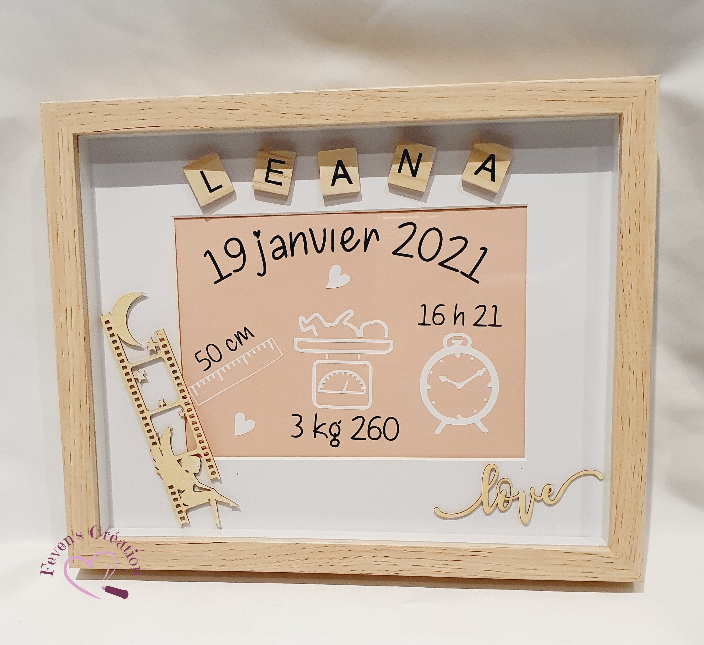 Frame Birth First name date time weight and height First | Etsy