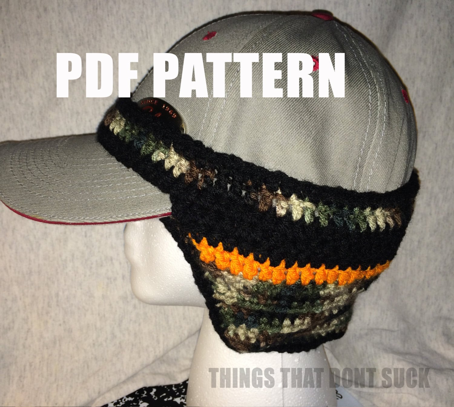 Ball Cap Earwarmer Crochet Pattern - PDF Dowload - Etsy