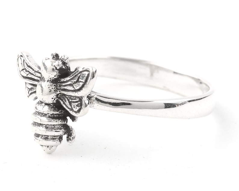 Sterling Silver Bee Ring Bee Hive Honeycomb Ring Honey Bee - Etsy