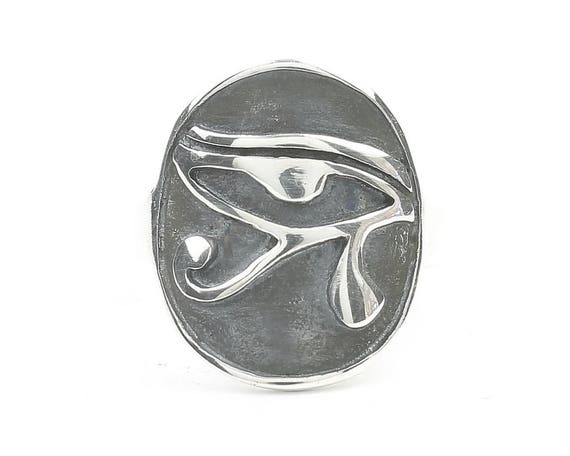 Sterling Silver Eye of Ra Ring Eye of Horus Egyptian | Etsy