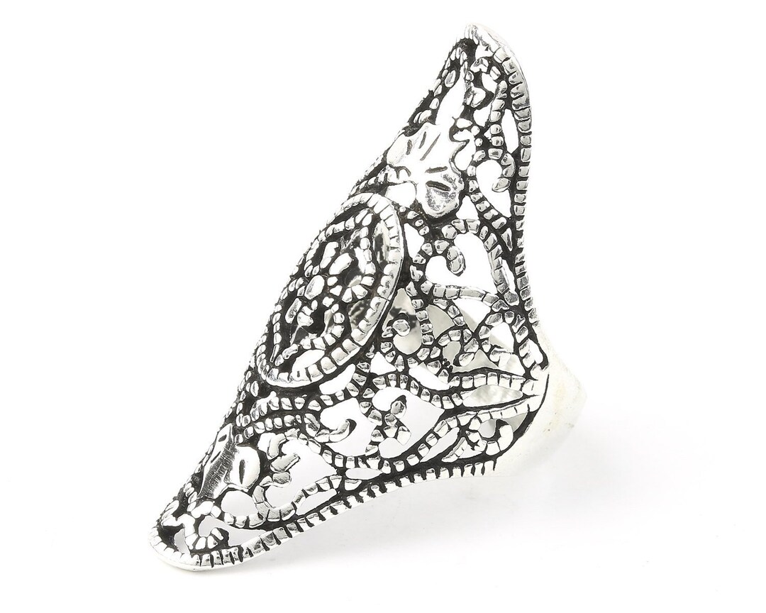 Doha Ring, Sterling Silver Filigree Ring, Large Ring, Statement Pieces ...